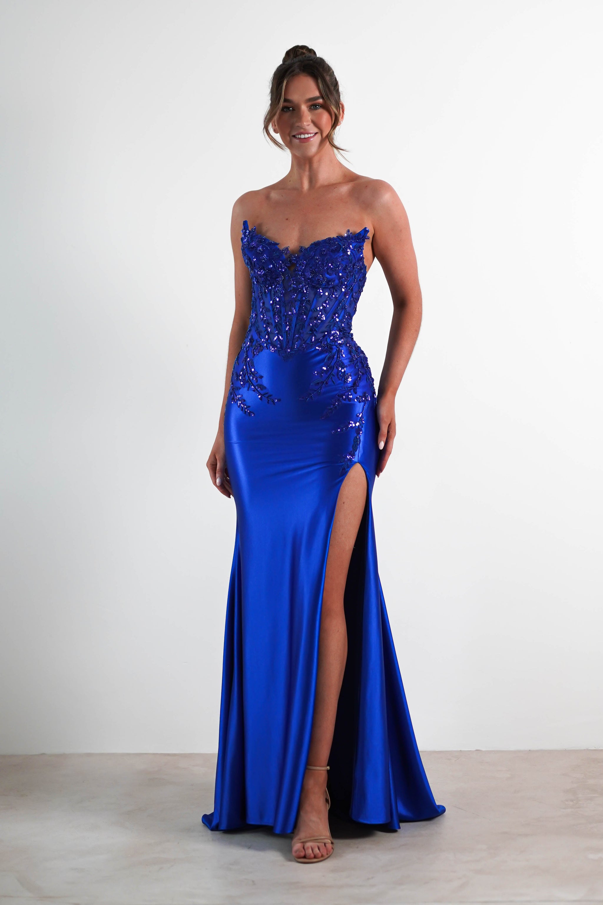 Dallas Luxe Embellished Gown | Royal Blue | Debs & Prom Dress