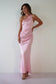 Thessy Soft Satin Maxi Dress | Pink